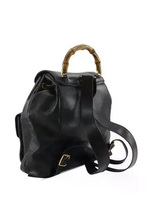 Gucci 20th Century Calfskin Bamboo Drawstring Backpack