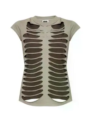 AVAVAV Slit-detail T-shirt - Grey