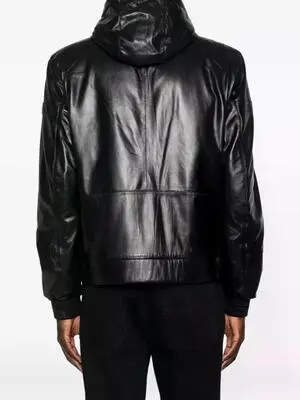 SERGIO MORETTI FIRENZE Hooded Leather Jacket