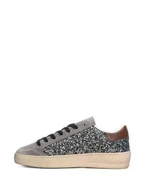 AMA-BRAND Glitter-embellished Star-patch Sneakers