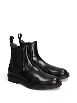 GREEN GEORGE Chelsea Leather Boots - Black