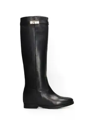 JULIE DEE Turn-lock Knee-high Boots - Black