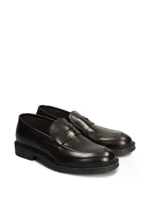 GREEN GEORGE Leather Penny Loafers