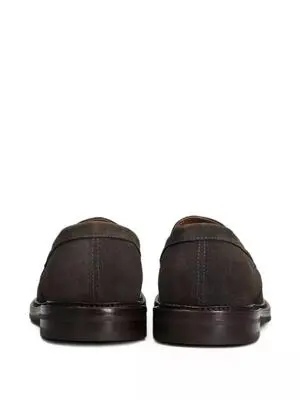 GREEN GEORGE Suede Penny Loafers