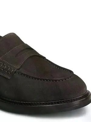 GREEN GEORGE Suede Penny Loafers