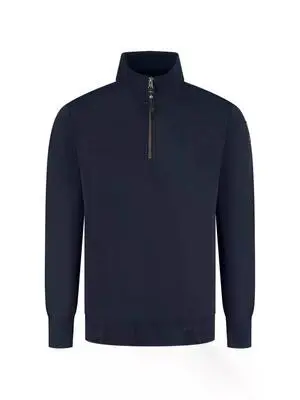 PARAJUMPERS Logo-patch Quarter-zip Sweatshirt - Blue