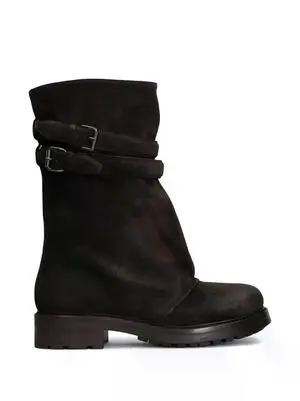 STRATEGIA SHOES Buckle-strap Suede Boots