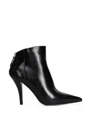 CHANTAL Pointed-toe Leather Ankle Boots - Black