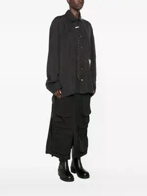 Mihara Yasuhiro Logo-patch Tie-detail Shirt