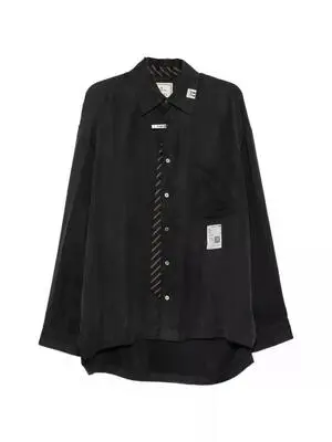 Mihara Yasuhiro Logo Patch Shirt - Black