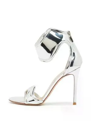 GIANVITO ROSSI Lucrezia Ankle-strap Sandals - Grey