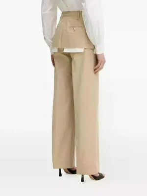 SILVIAN HEACH Layered-detail Straight-leg Trousers