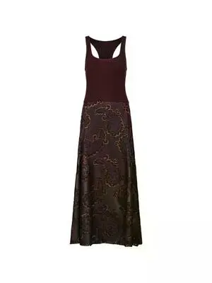Johanna Ortiz Paisley Lace Racerback Dress - Brown