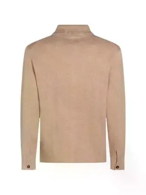 Canali Spread-collar Chest-pocket Cardigan - Neutrals