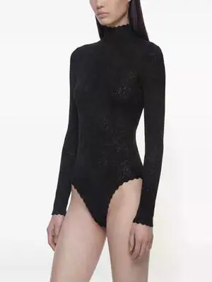 Givenchy Floral-lace High-neck Bodysuit