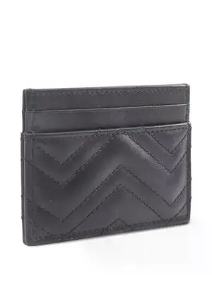 Gucci Gg Marmont Quilted Card Holder - Black