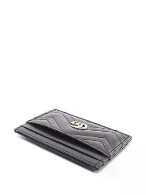 Gucci Gg Marmont Quilted Card Holder - Black