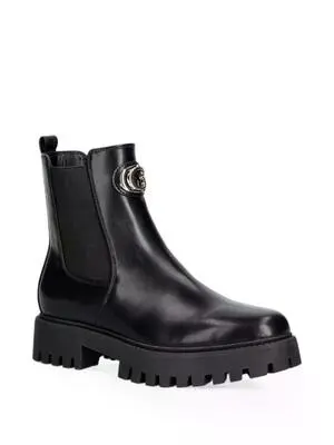 Guess Logo Plaque Lug-sole Ankle Boots