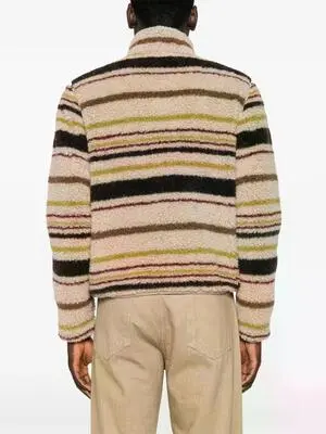 Moncler Teddy Striped Teddy-texture Cardigan
