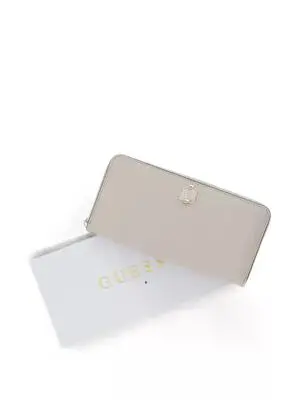 Guess Logo-plaque Zip-around Wallet