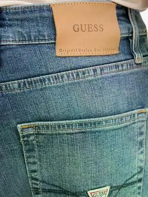 Guess Logo-patch Straight-leg Jeans