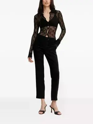 SILVIAN HEACH Lace-knit Polo-collar Cardigan