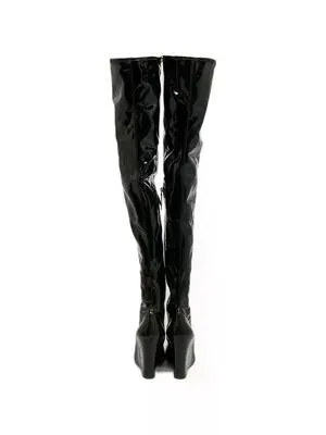 Amina Muaddi Over-the-knee Wedge Boots