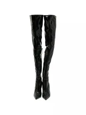 Amina Muaddi Over-the-knee Wedge Boots