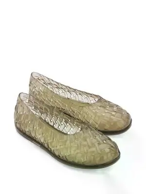 Melissa Possession Woven-effect Ballet Flats - Neutrals
