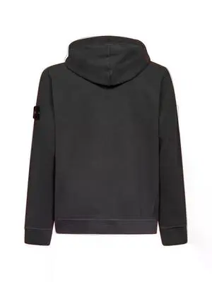 Stone Island Logo-patch Zip-up Hoodie - Grey