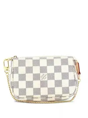 LOUIS VUITTON Louis Vuitton Damier Mini Clutch Bag White