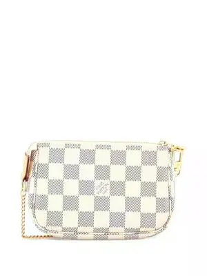 LOUIS VUITTON Damier Mini Clutch Bag - White