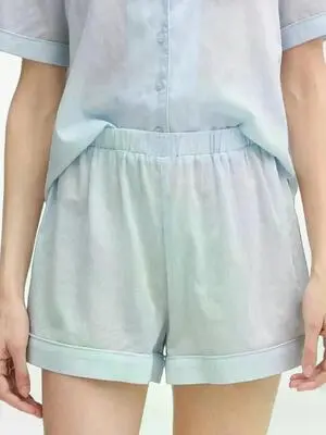 Guess Emile Logo-jacquard Short-sleeve Pajamas - Blue