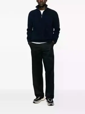 MURPHY&NYE Ribbed-knit Quarter-zip Sweater