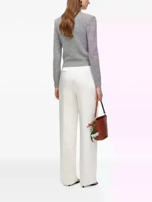 SELF-PORTRAIT Flower Wool Jumper - Grey