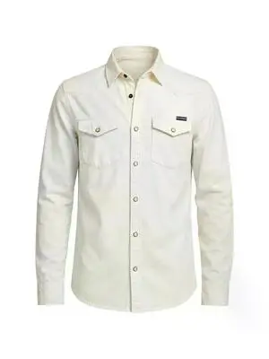 Superdry Western-style Panelled Shirt - Neutrals