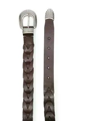 GOLDEN GOOSE Juno Woven Leather Belt