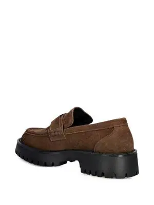 Guess Logo-plaque Suede Loafers