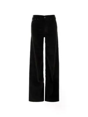 LOIS Corduroy-texture Straight-leg Pants - Brown
