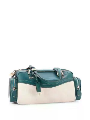 Gucci Multipocket Leather And Canvas East West Shoulder Bag