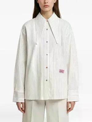 Essentiel Antwerp Pinstripe Pattern Pointed-collar Shirt
