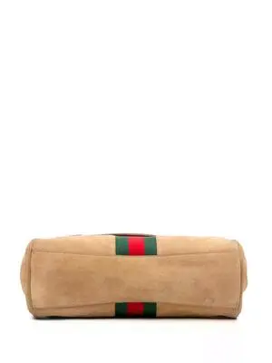 Gucci 2016-2026 Medium Suede Web Horsebit Paparazzo Top Handle Bag Satchel