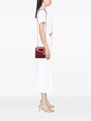 Dior 2017 Mini Patent Cannage Lady Satchel