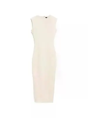 Jacquemus The Alba Ruched Fitted Midi Dress
