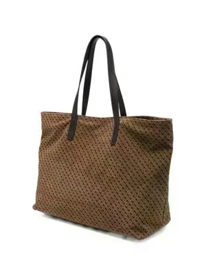 GHERARDINI Monogram-print Leather Tote Bag