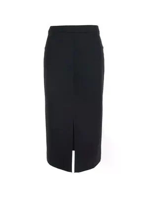 JUCCA Front-slit Pencil Midi Skirt - Black