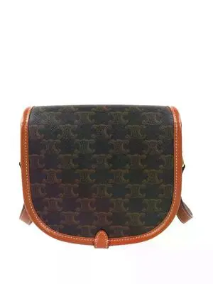 Celine 2020-2026 Medium Triomphe Coated Canvas Folco Crossbody Bag