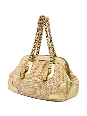 Prada 2010-2026 Cinghiale Trimmed Paglia Shoulder Bag