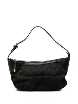 Gucci 2000-2015 Gg Canvas Web Handbag - Black