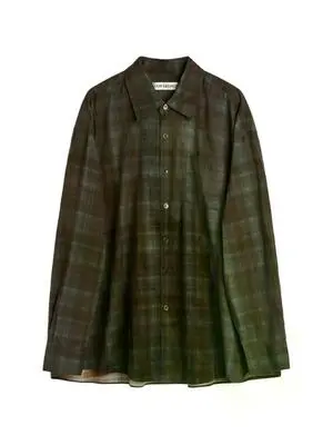 Our Legacy Borrowed Check-print Shirt - Brown